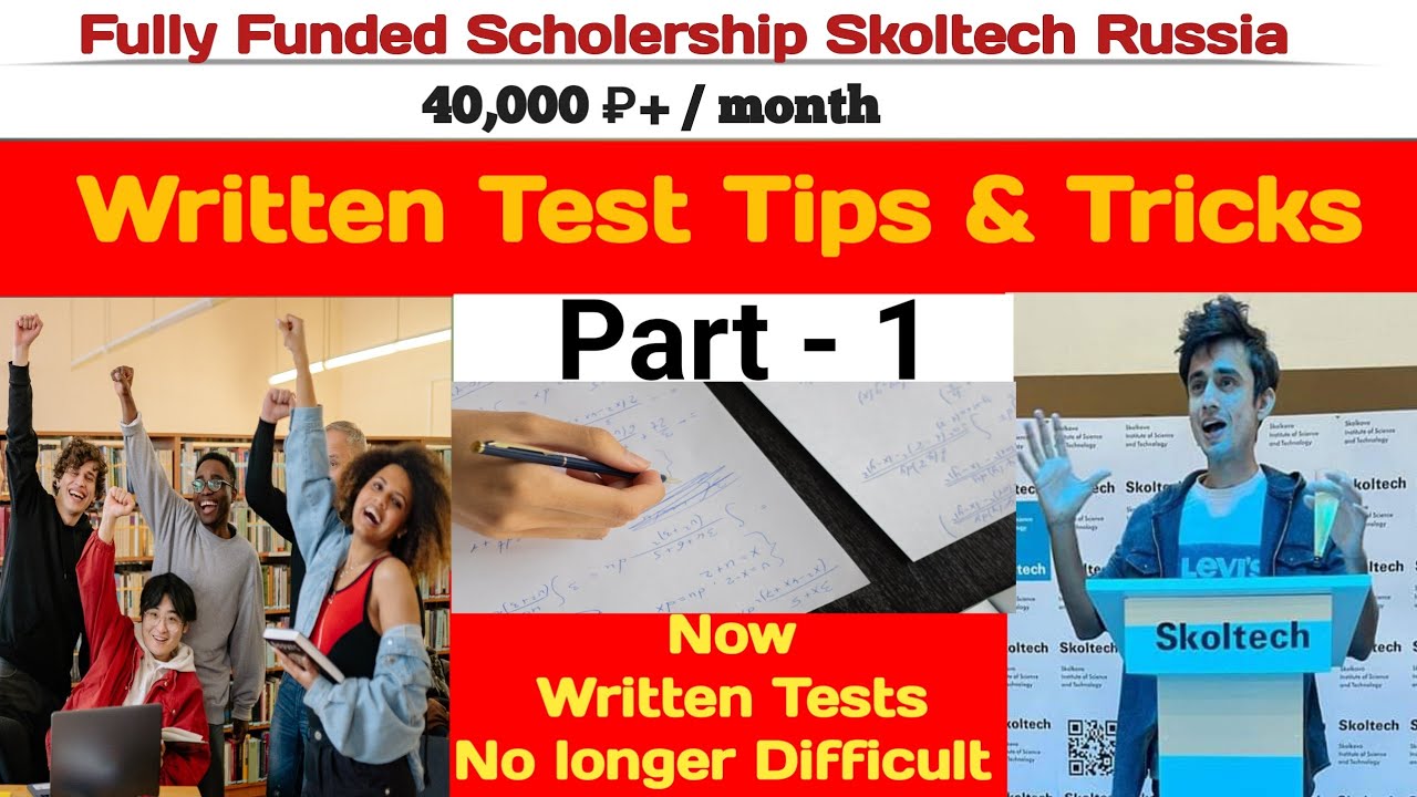 Enterence Exams Tips | Part_1 | Fully Funded Scholership | Skoltech ...