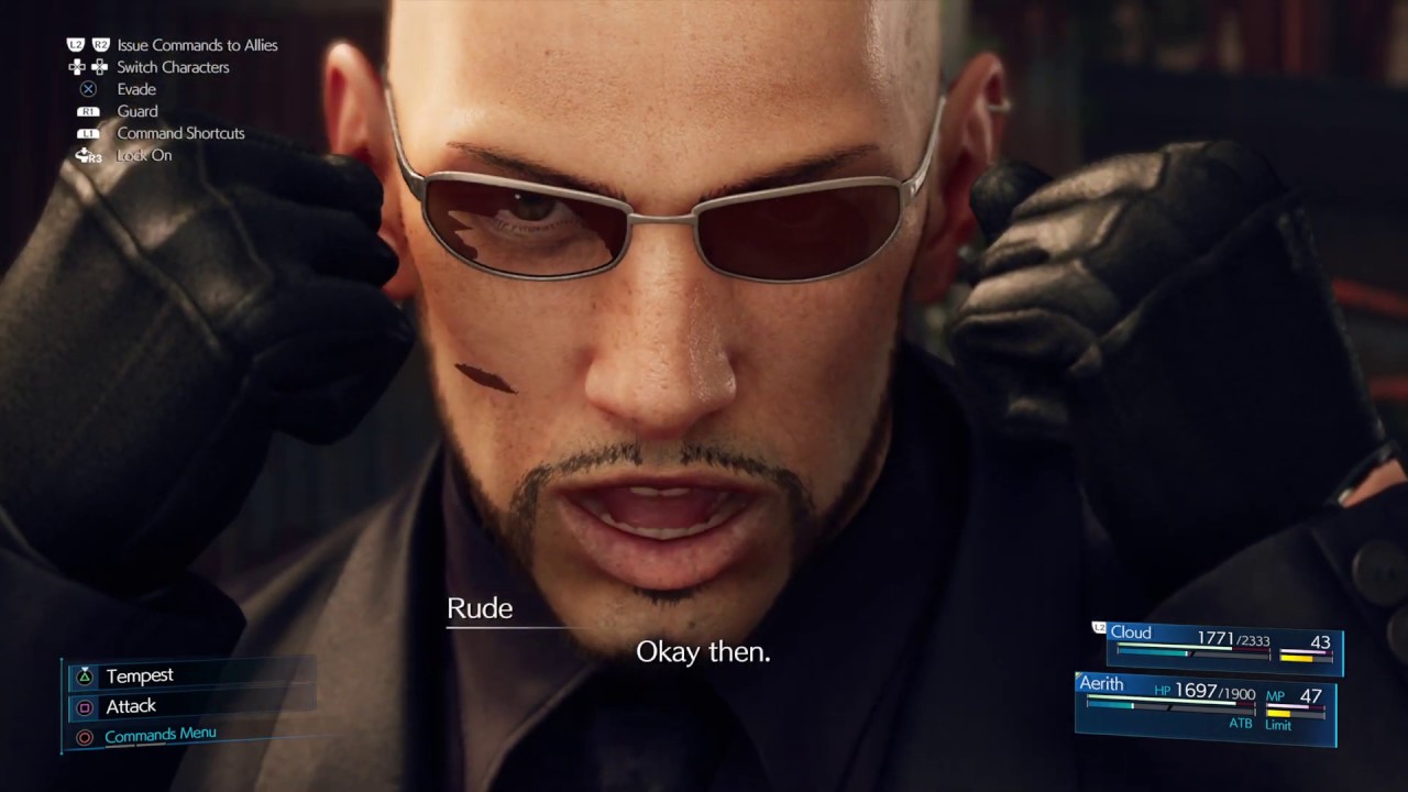 FINAL FANTASY VII REMAKE ( Rude Boss Fight ) - YouTube