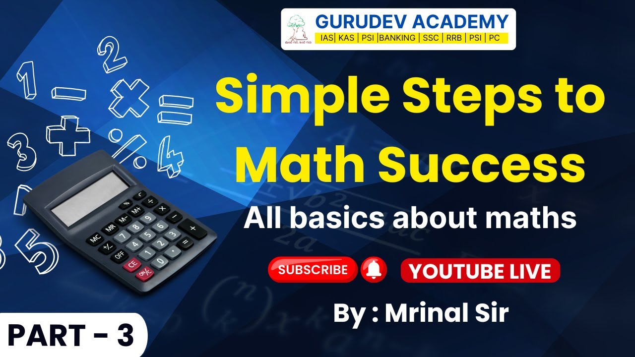 COMPLETE MATHS FOR COMPETITIVE EXAMS- Basics to Mains level?? PART - 3 ...