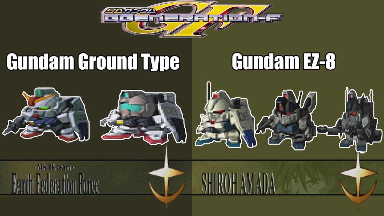 [ENG Sub]SD Gundam G Generation F - Gundam Ground Type & Ez 8 Attacks ...