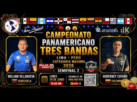 Dia 5 - SEMIFINAL 2 | Campeonato Panamericano de Tres Bandas - Lima Perú 2026