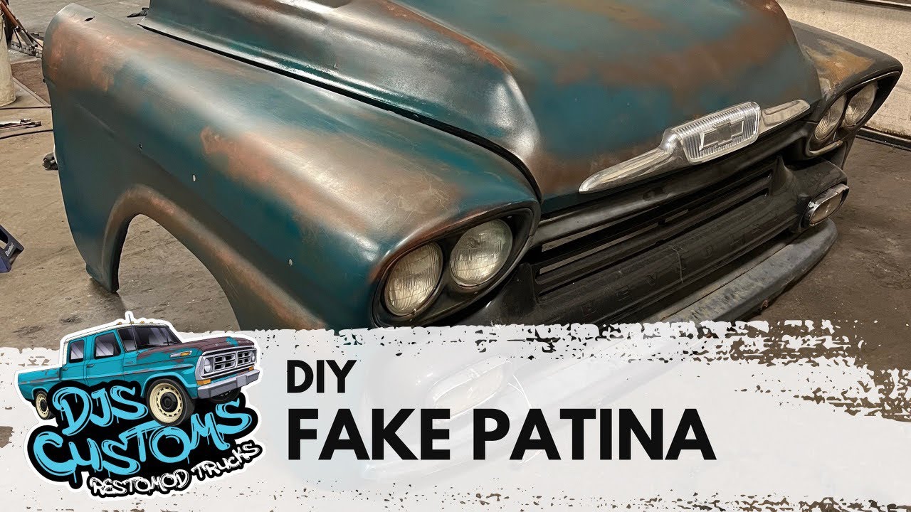 DIY Fake Patina Paint on Restomod Truck DJS Customs - YouTube