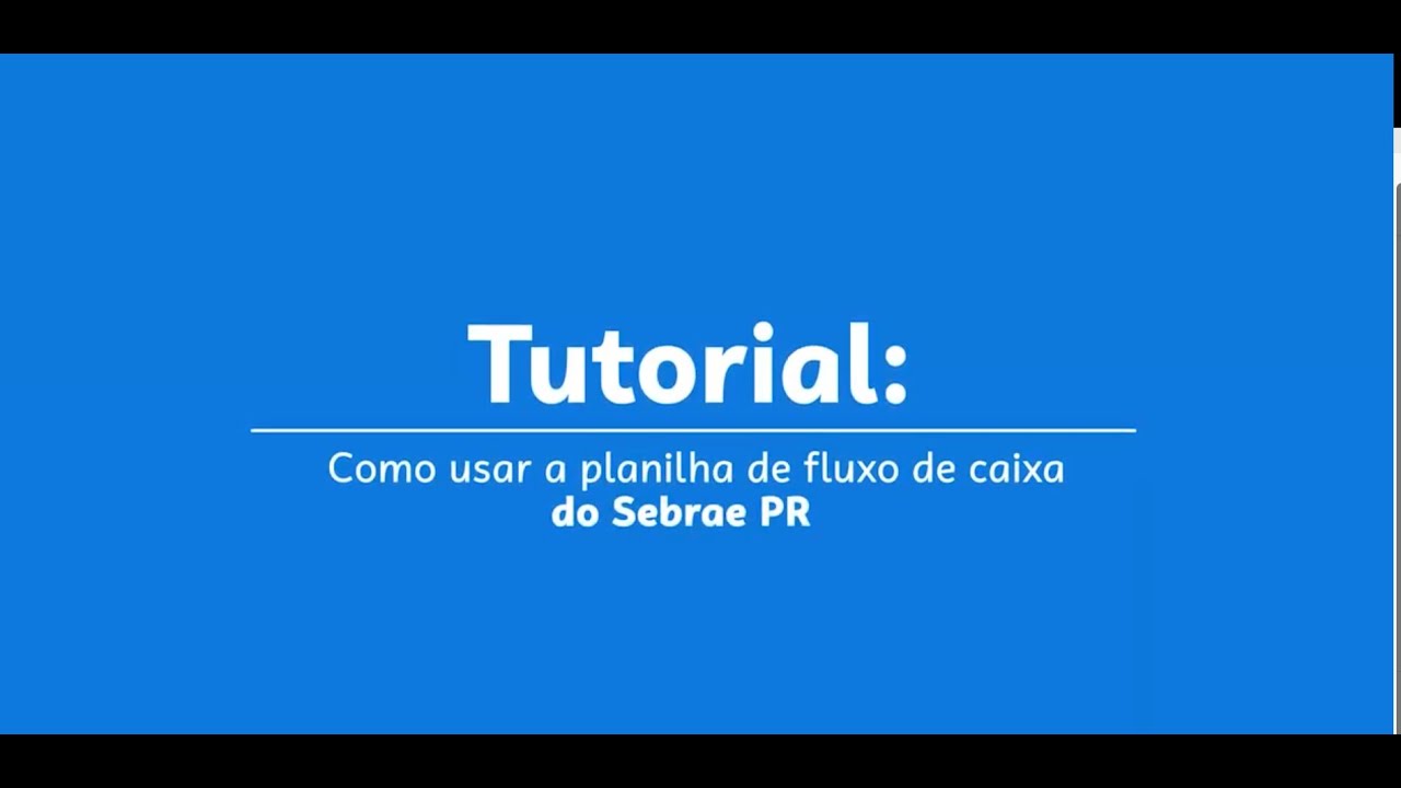 Tutorial - Como utilizar a planilha fluxo de caixa - YouTube