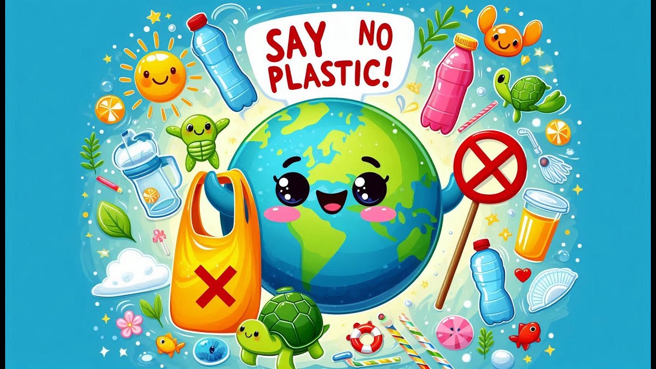 🚫 Say No to Plastic! 🌍 | Fun Kids Song About Saving the Earth 🌱🎶 - YouTube