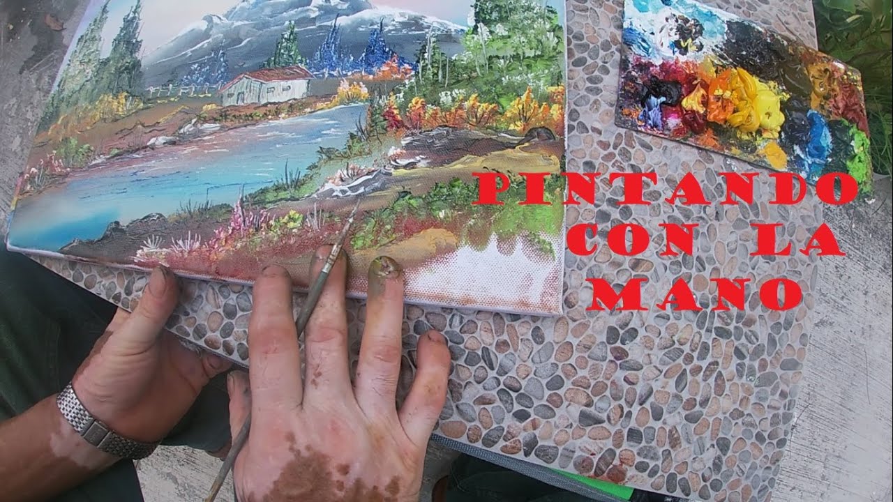 Aprende a pintar con la mano te explico paso a paso . - YouTube