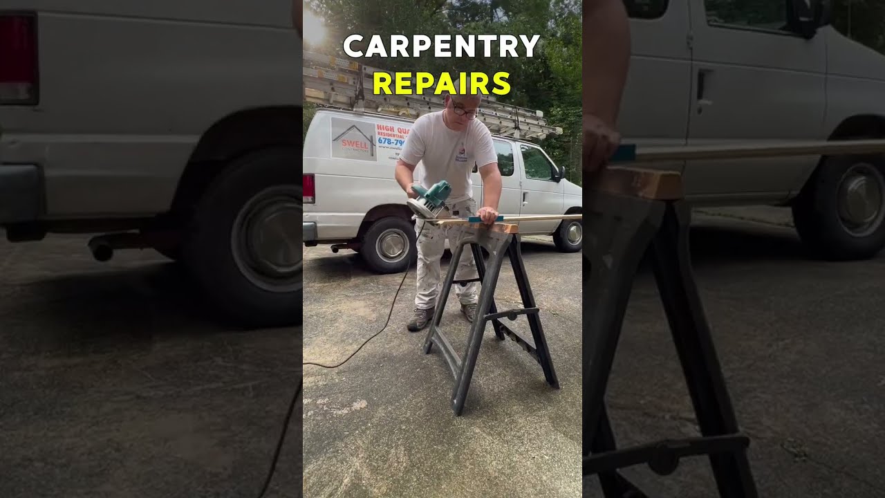 CARPENTRY REPAIR - Replace Window Sills and Wood Fascia 🌶🔥 #shorts # ...