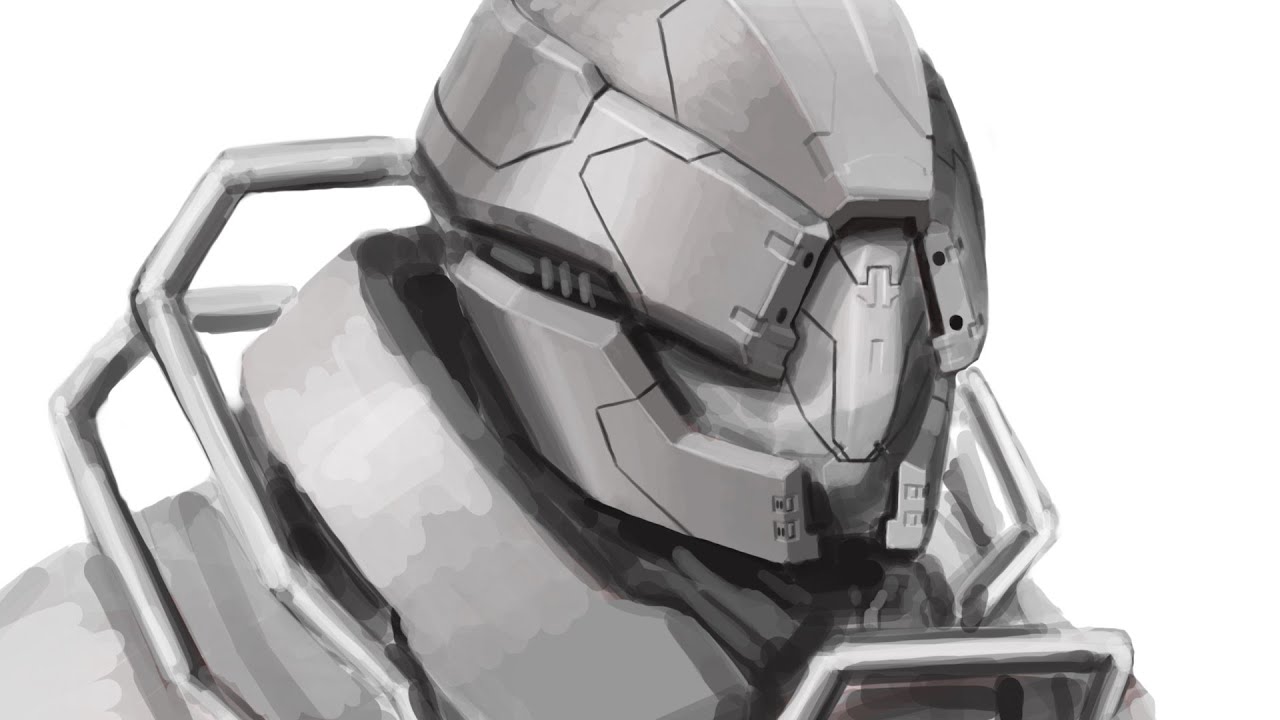 Mecha Concept [speedpaint] - Scifi Armor Drawing - YouTube