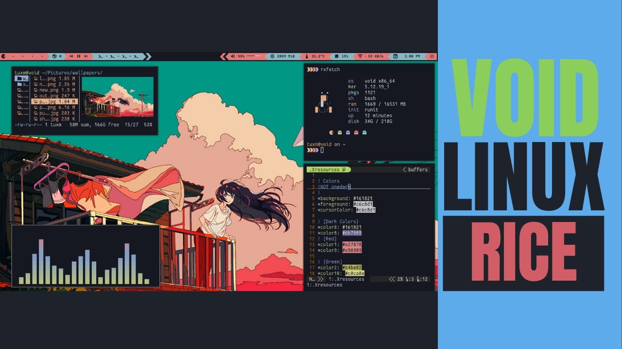 Void Linux BSPWM Rice | Polybar | Powerline - YouTube