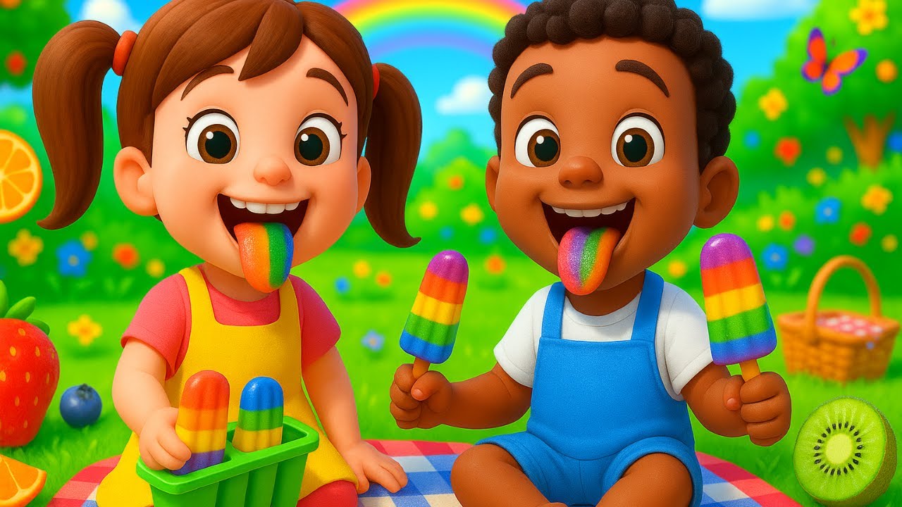 Rainbow Popsicles Song 🍓🍇 2 | Learn Colors with Fruits | Kids Song ...
