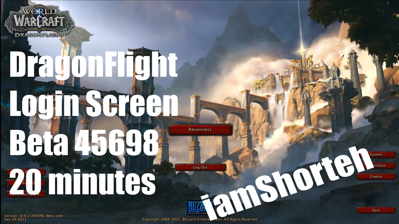 DragonFlight Login Screen (20 minutes) - Beta Build 45698 - YouTube