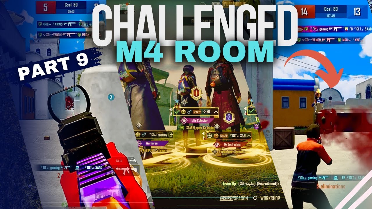 Challenged M4 Room 4 vs 4 part 9 with ipad M4 | pubg mobile - YouTube