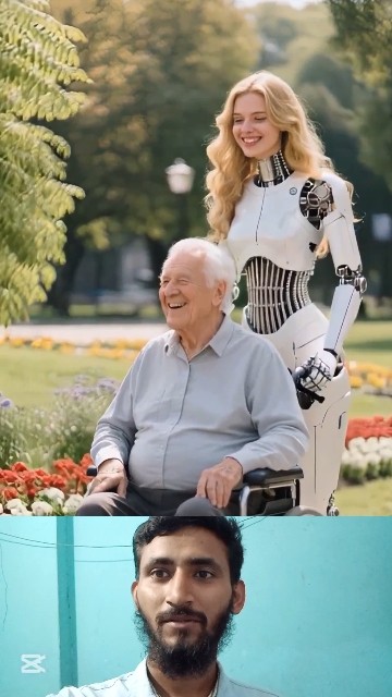 Robot and old men when friend 🥰 #robot #robots #robotshorts #robotics # ...