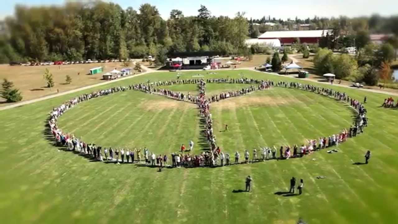 Largest Human Peace Sign - YouTube