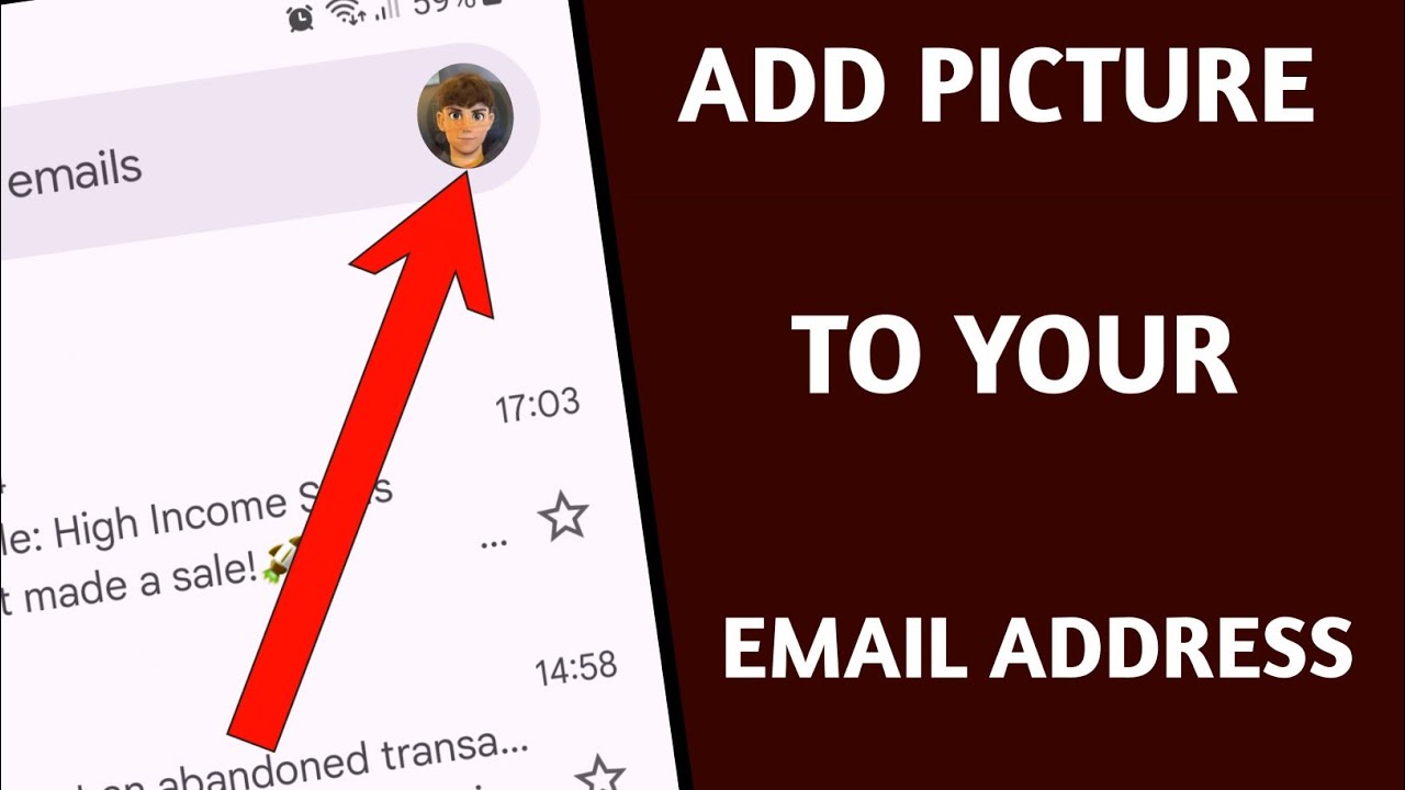 How to add a picture to your email address - YouTube