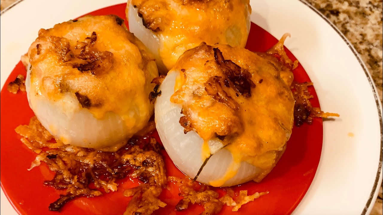 Cebollas Rellenas de carne Asada 😋 - YouTube