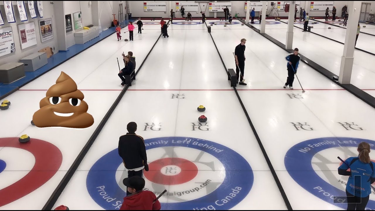 Curling Bonspiel - and our team is winning for now... - YouTube