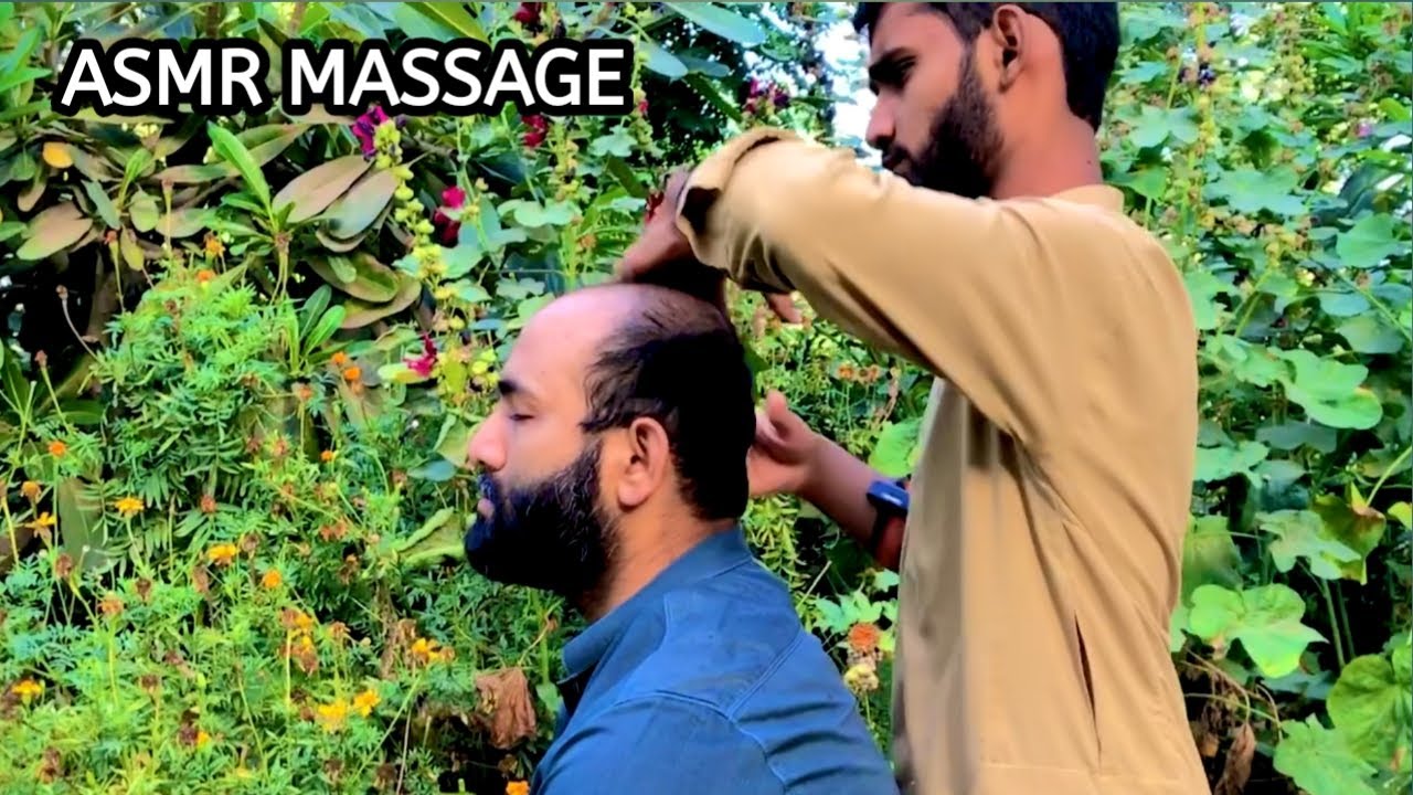 ASMR Massage | Head & Back Massage | Pakistani Young Barber Massage ...