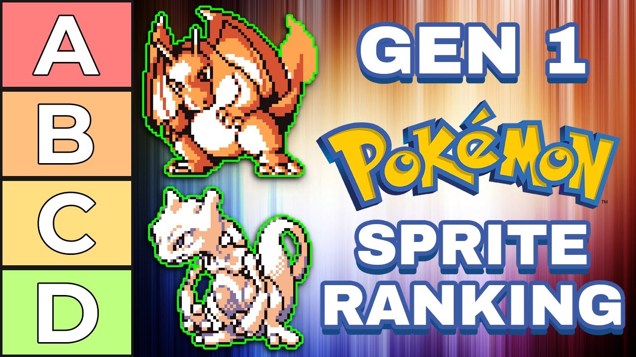 Let's Rank All The Gen 1 Pokemon Sprites! | #pokemon #redandblue - YouTube