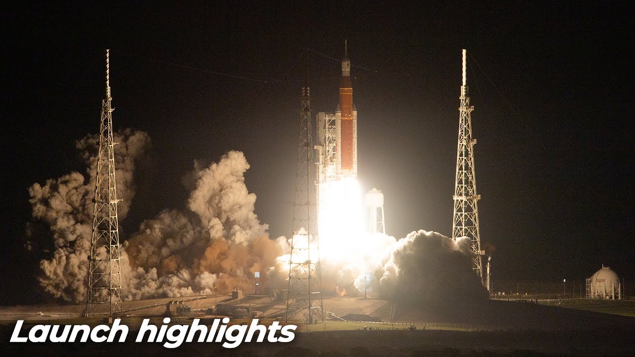NASA Space Launch System SLS Artemis I launch (Highlights) - YouTube