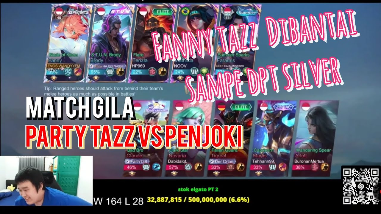Party tazz vs penjoki match seru bikin otak tegang - YouTube
