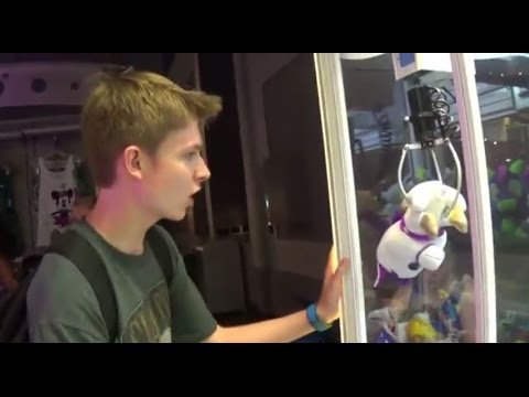 Claw Machine Adventures: Playing Disney's Rigged Claw Machines! - YouTube
