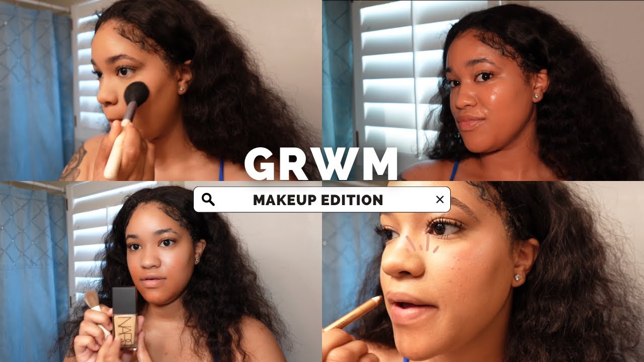 GRWM: Makeup Edition! TRYING NARS FOUNDATION and NEW Elf Halo Glow ...