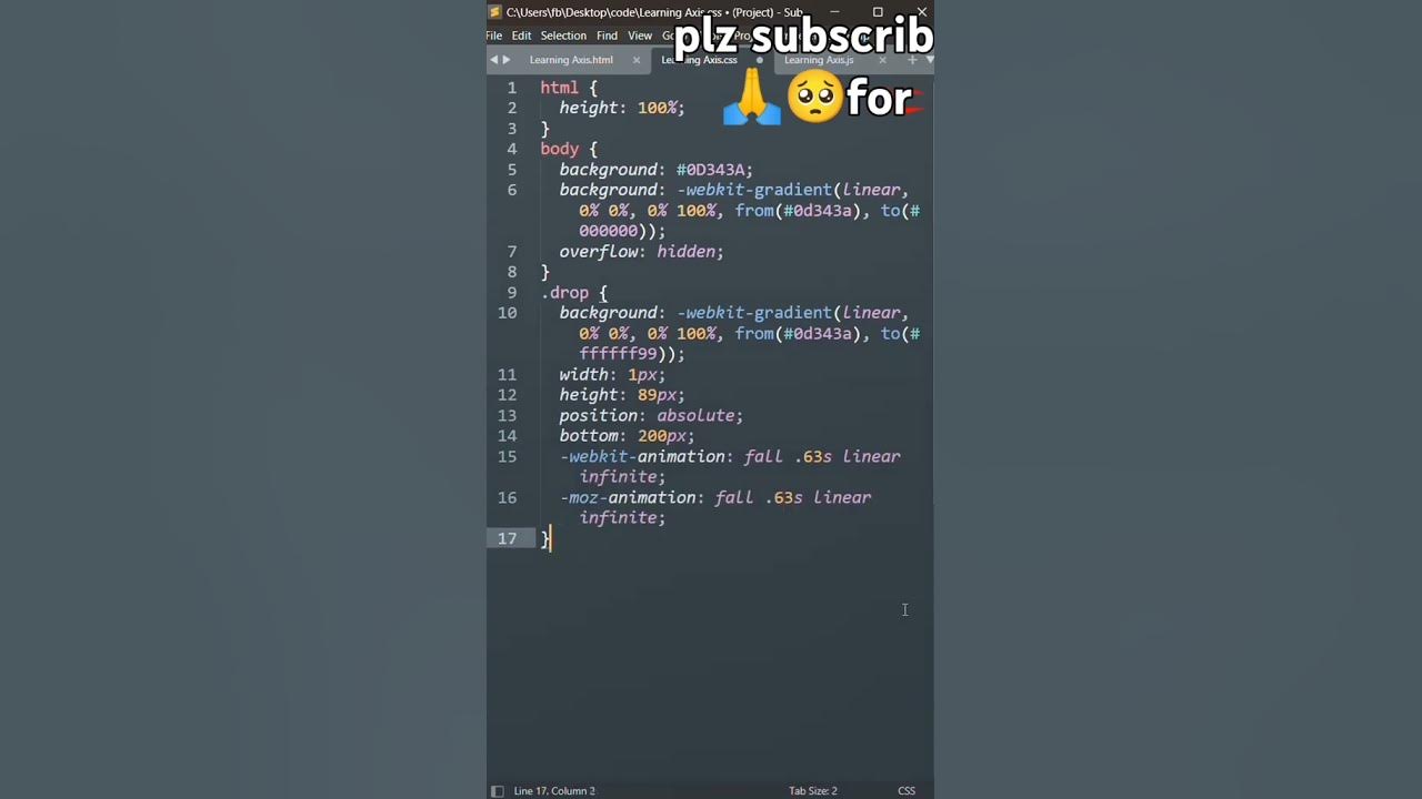 Rainy ⛈️ animation in html and css, JavaScript. #shorts #htmlcss #ducky bhai - YouTube