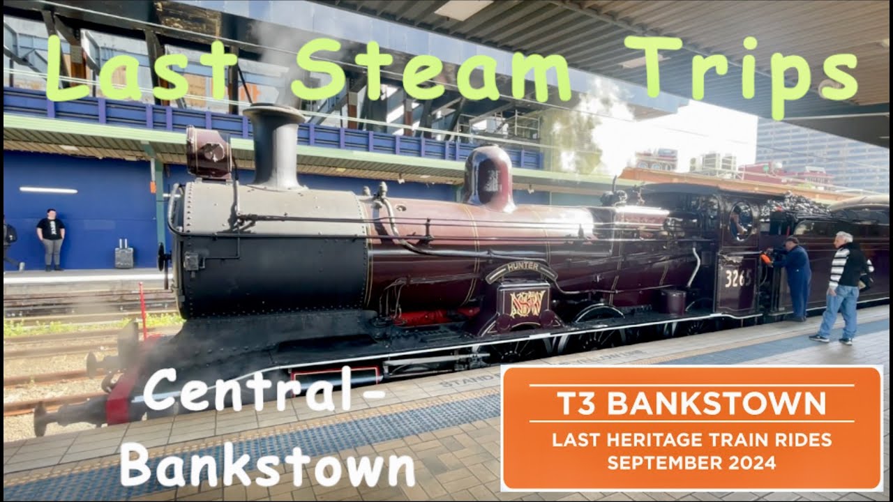 Last Steam Trains on the T3 Bankstown line with 3265 (Part 1) - YouTube