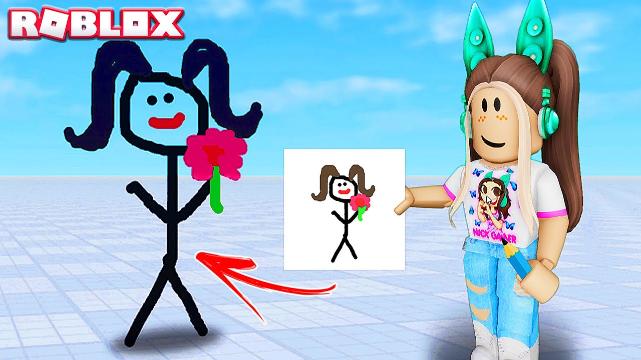 ME TRANSFORMEI EM TUDO QUE EU DESENHAR - Roblox (Doodle Transform ...