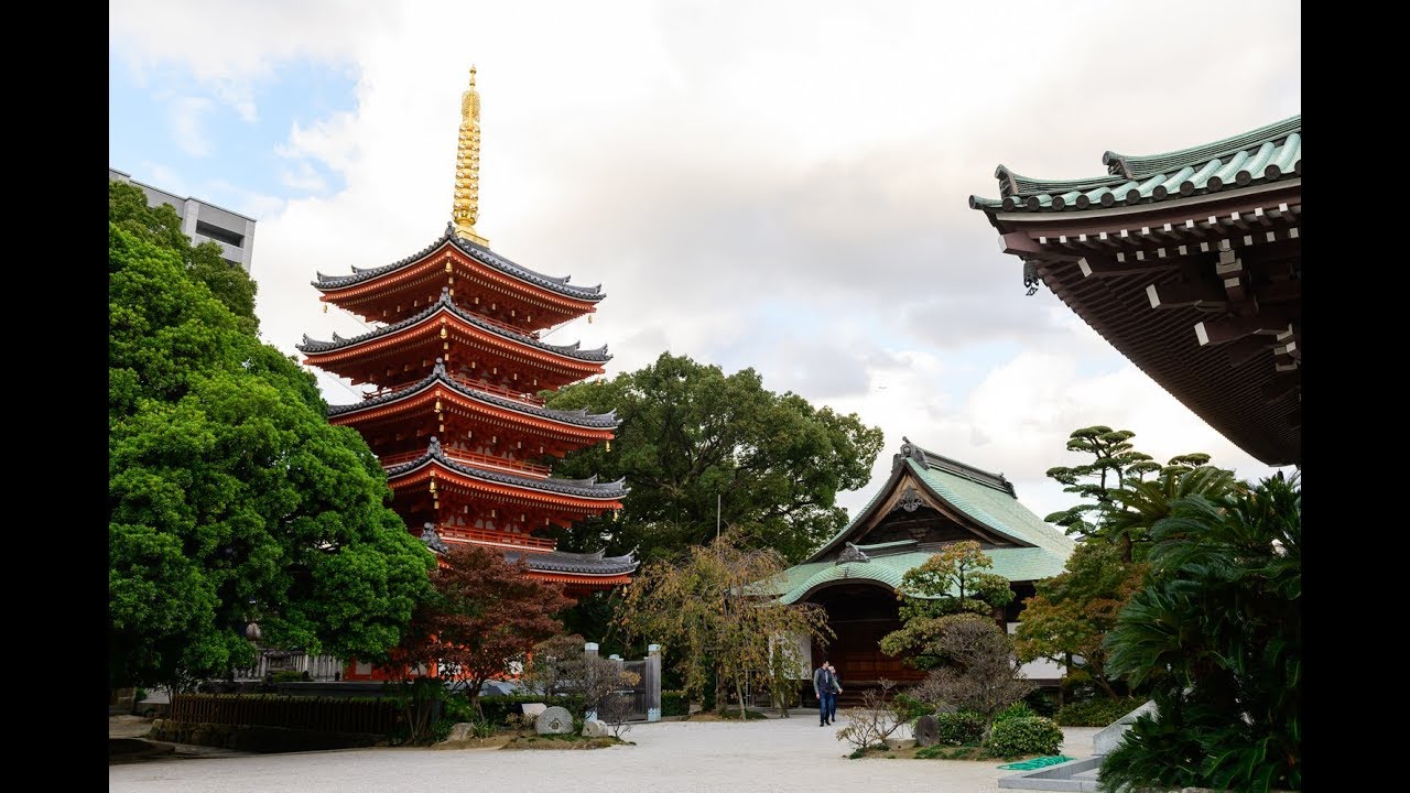 [4K] "Tochoji Temple" the great buddha walk from Gion subway station ...