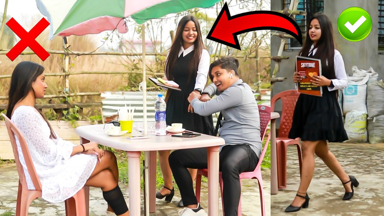 | FLIRTING WITH A CUTE WAITRESS in front of MY CRUSH (PRANK GONE WRONG ...