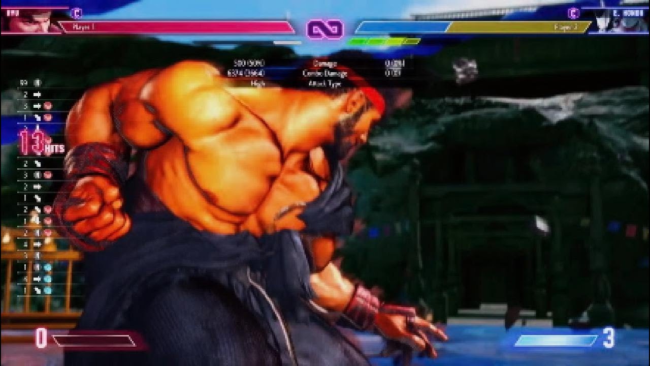 Sneak peak to my next Ryu optimal damage combo and drive rush combo ...