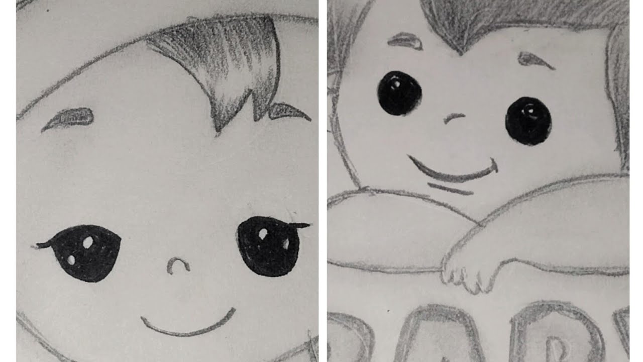 how to draw babies || easy to draw babies || baby boys drawing for ...