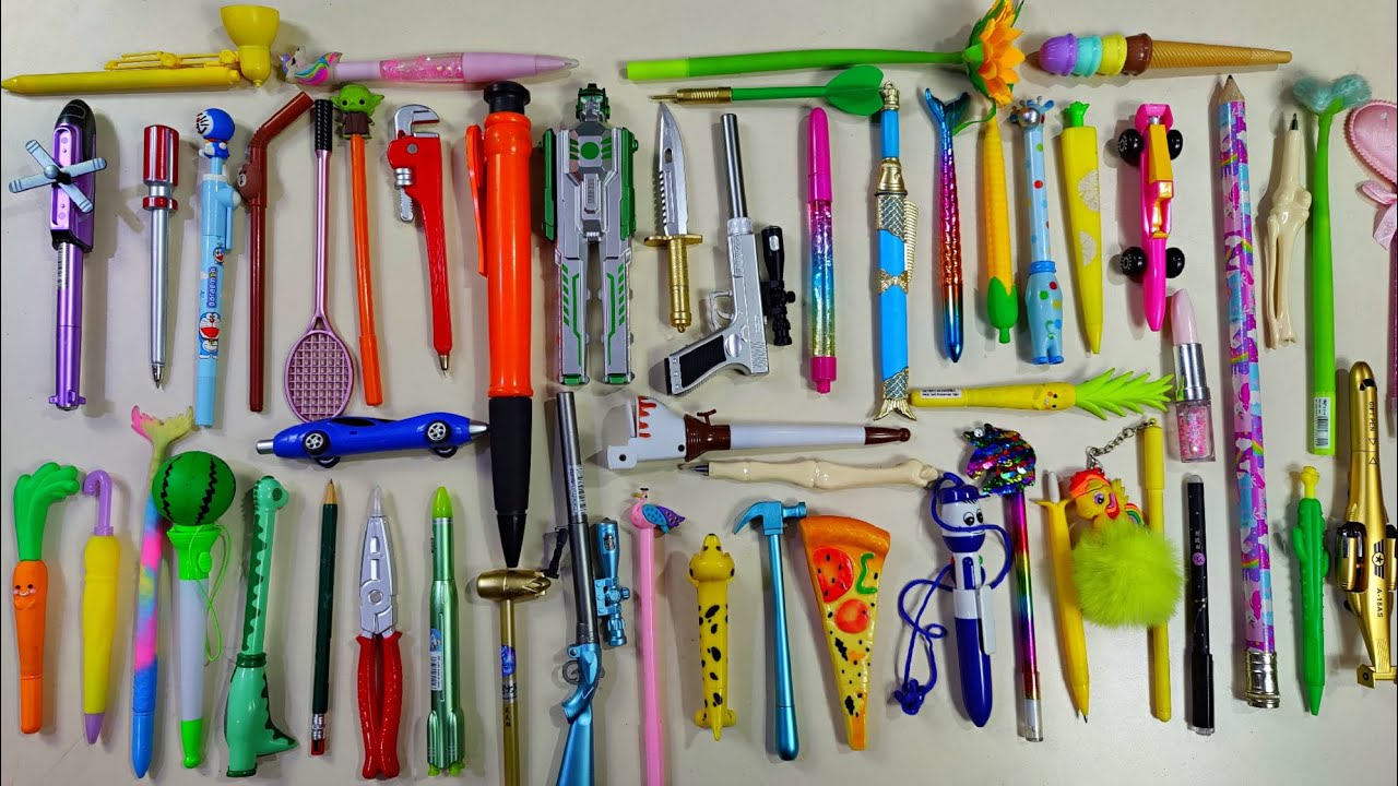 mega cute pen & pencil collection, jumbo pen, magic pencil, doraemon ...