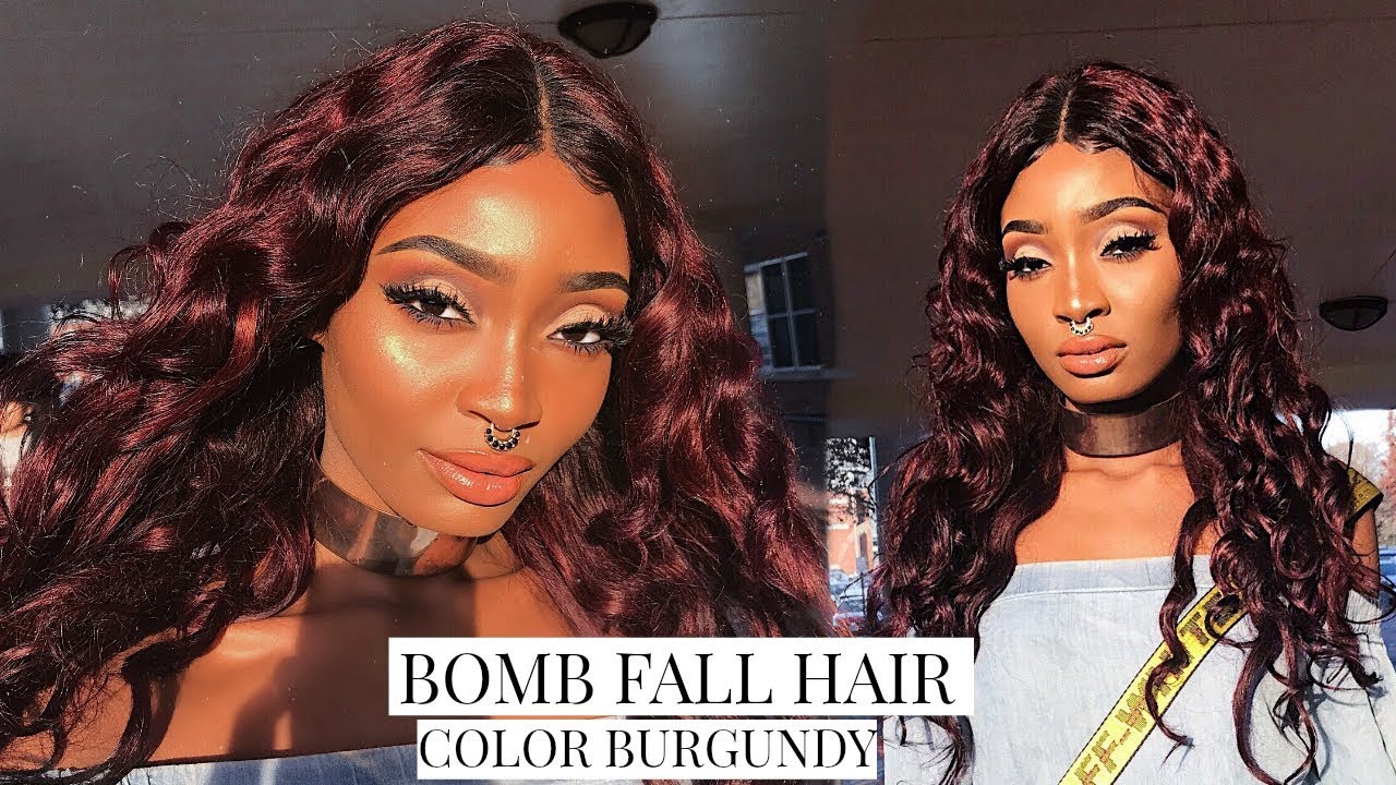 DIY | BOMB FALL HAIR COLOR | BURGUNDY | OUTRE "BUNDLEBABE" - YouTube