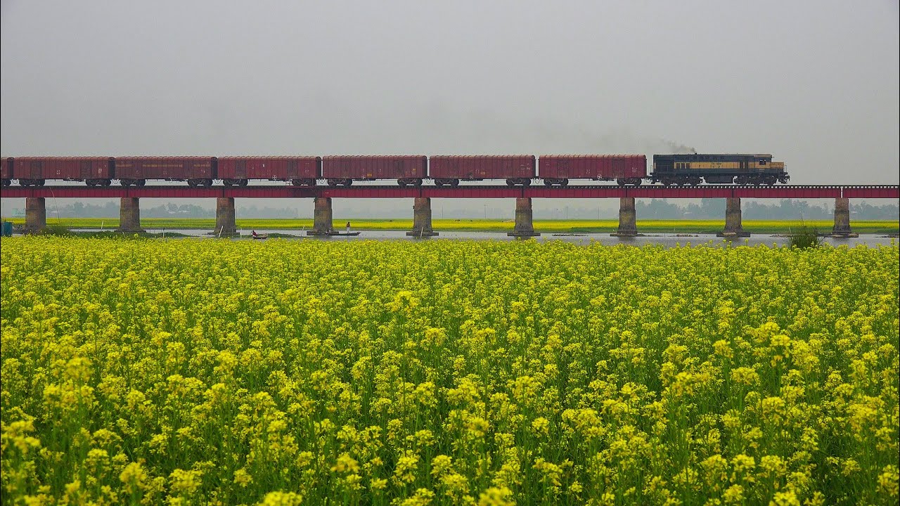 MLW 6312 Bombardier Mx 624 pulled Indian Freight Train at Dilpashar ...