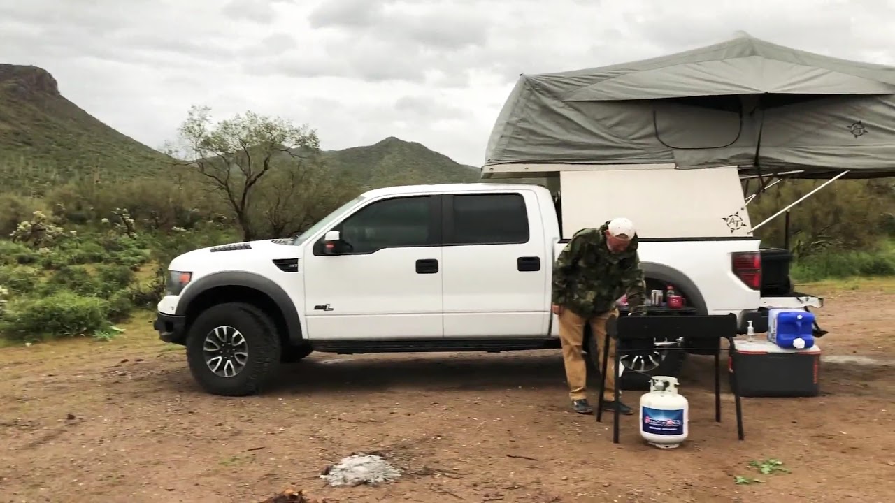 Ford Raptor 4 wheel camping in Arizona - YouTube