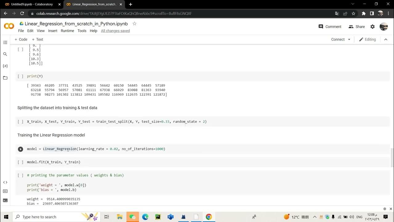 #045- Building Linear Regression from scratch in Python part 2 - YouTube