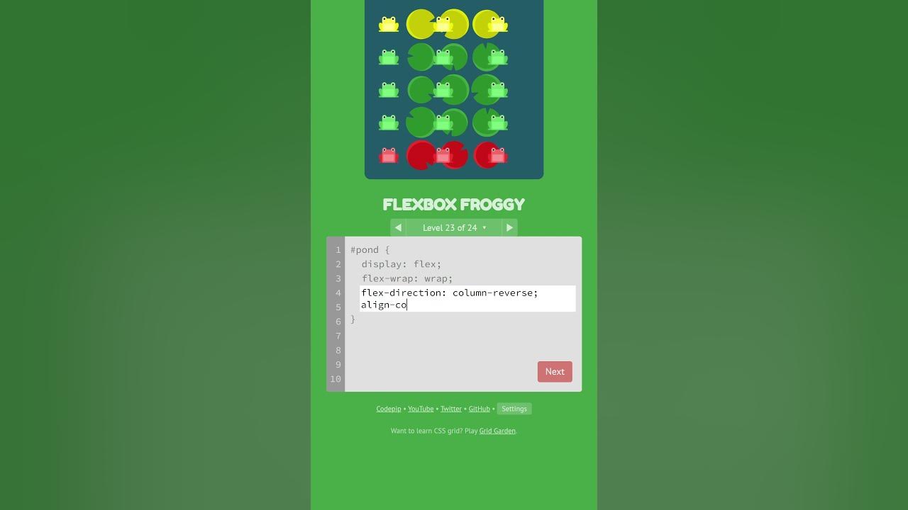 Flexbox Froggy Level 23 - YouTube