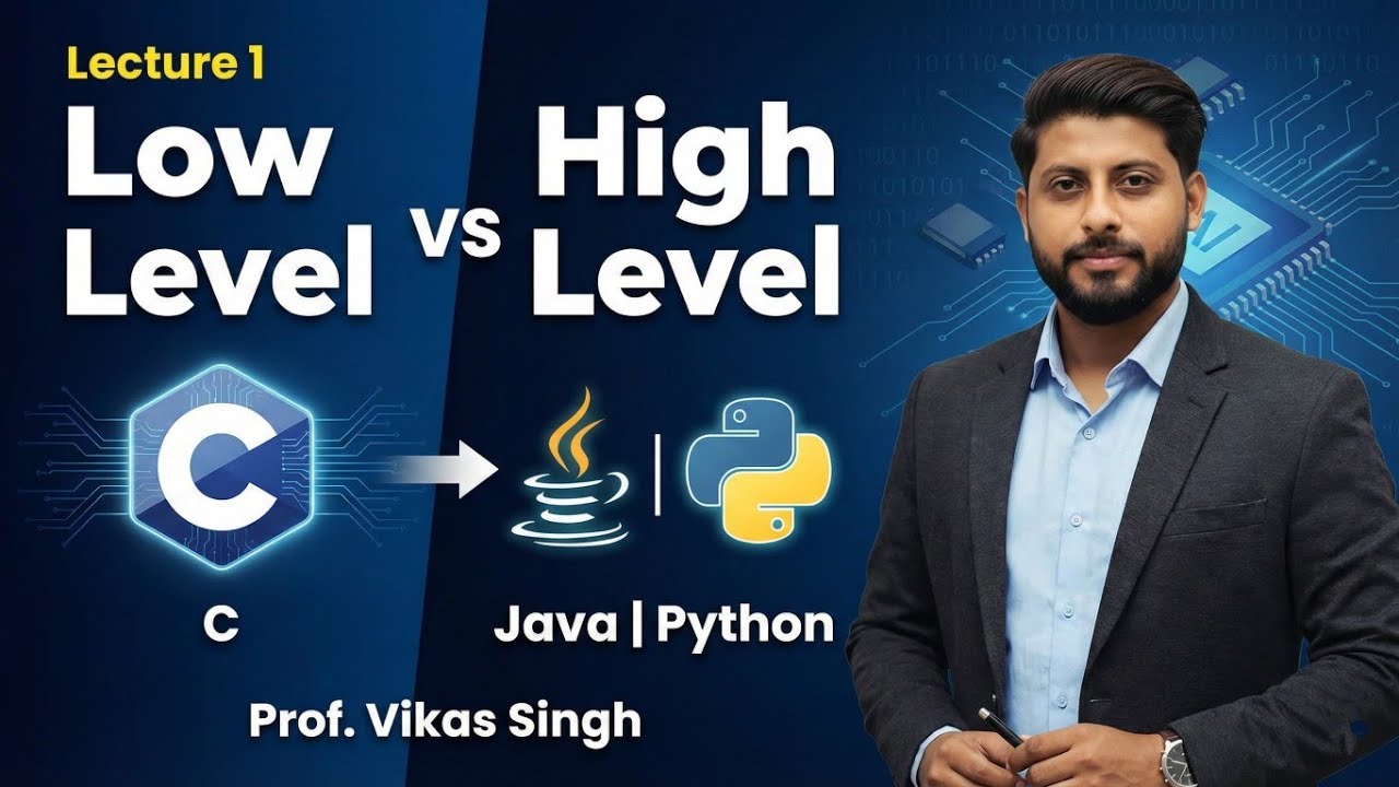 Lecture 1 C | History | Low level vs High level | Device Driver ...