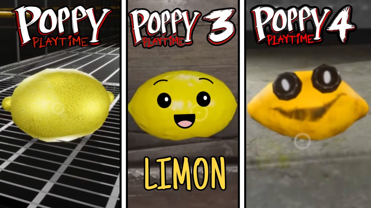 Poppy Playtime Chapter 1, 3, 4 - Limon Evolution Comparison - YouTube