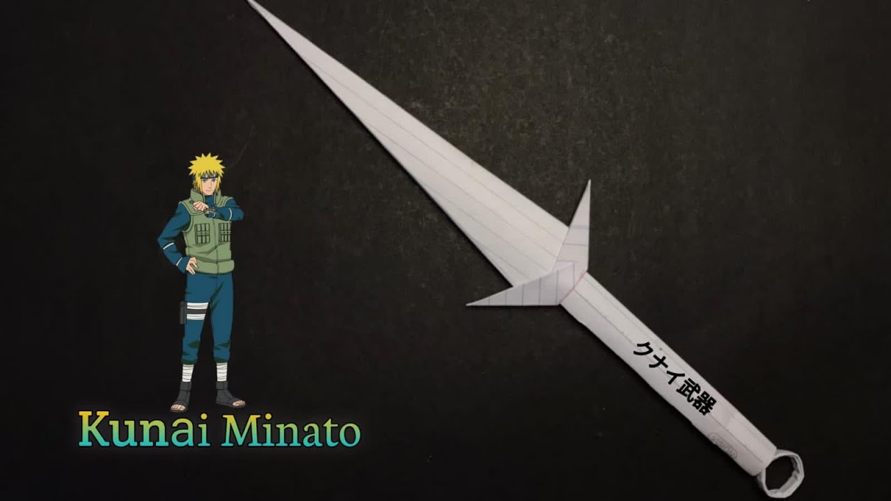 How to make kunai minato from notebook paper | papercraft - YouTube
