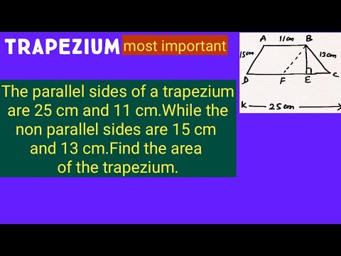 The parallel sides of a trapezium are 25 cm and 11 cm.While the non ...