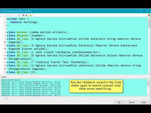FontCreator 10 1 Kerning Classes - YouTube