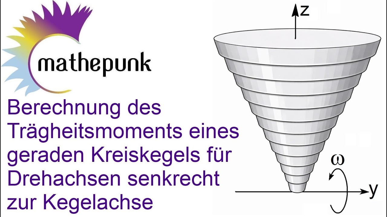 Berechnung der Trägheitsmoments eines geraden Kreiskegels für ...