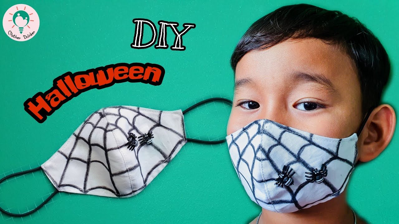 Diy Halloween Spider Face Mask For Kids From Dish Easy To Make Sewing ...