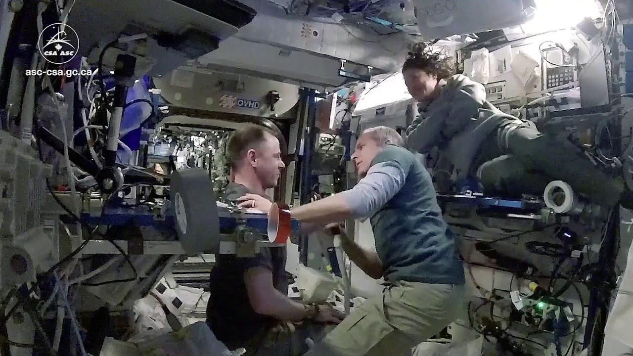 Haircut in space - YouTube