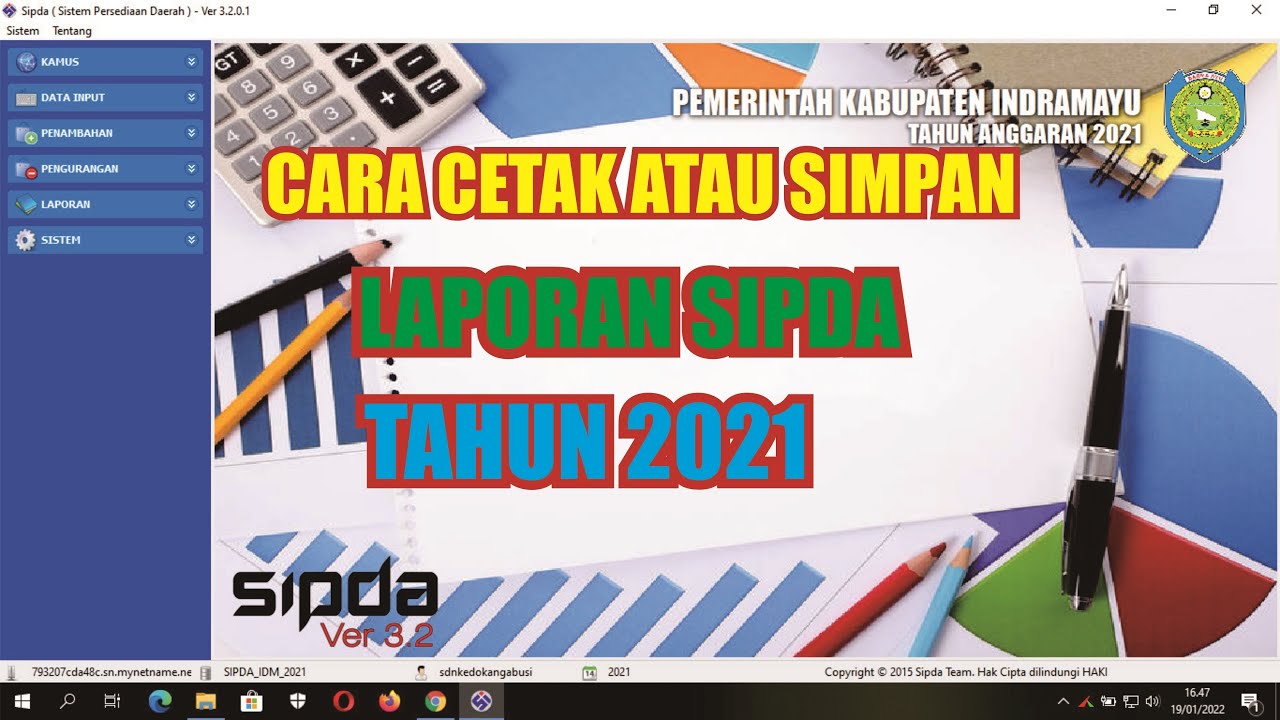 CARA CETAK ATAU SIMPAN LAPORAN SIPDA TAHUN 2021 - YouTube