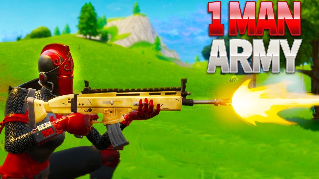 1 MAN ARMY (Fortnite Battle Royale) | rhinoCRUNCH - YouTube