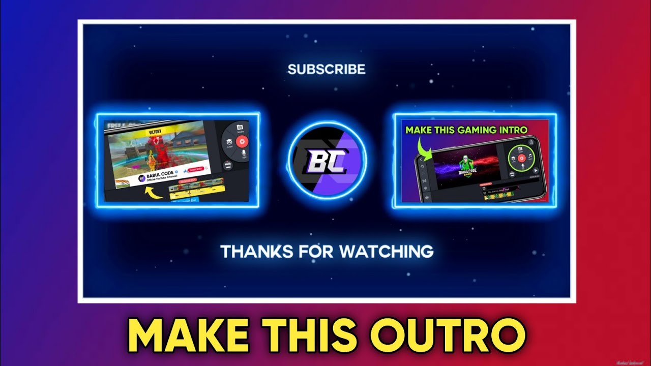 How To Make a Outro For YouTube Videos || Youtube Outro || End screen ...
